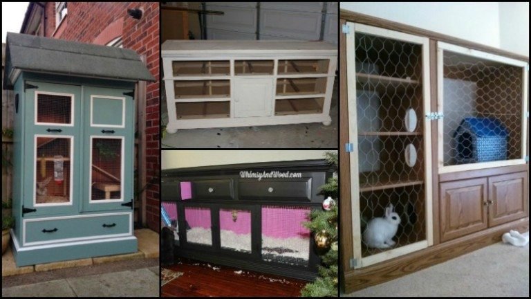 6 Repurposed Furniture as Awesome Rabbit Hutch